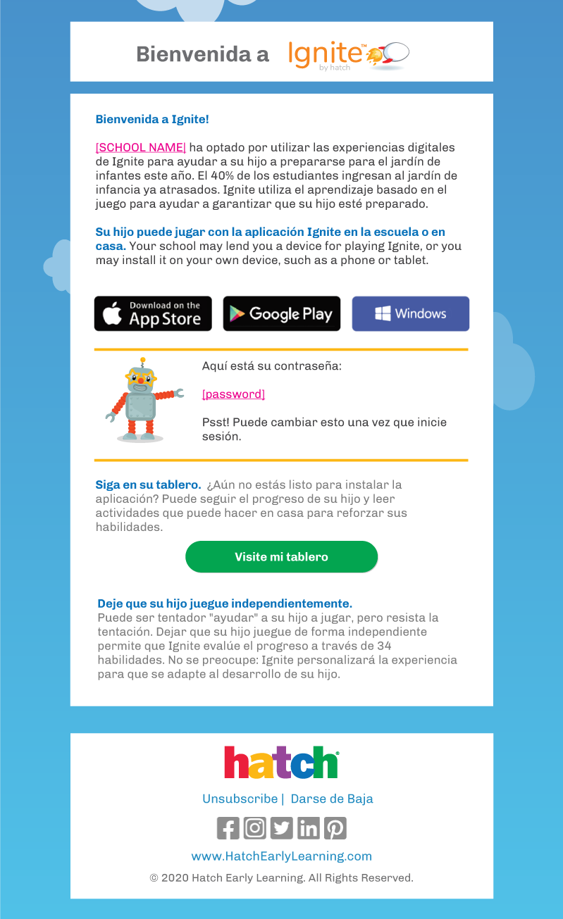 [Families] Getting Started Guide – Hatch Support