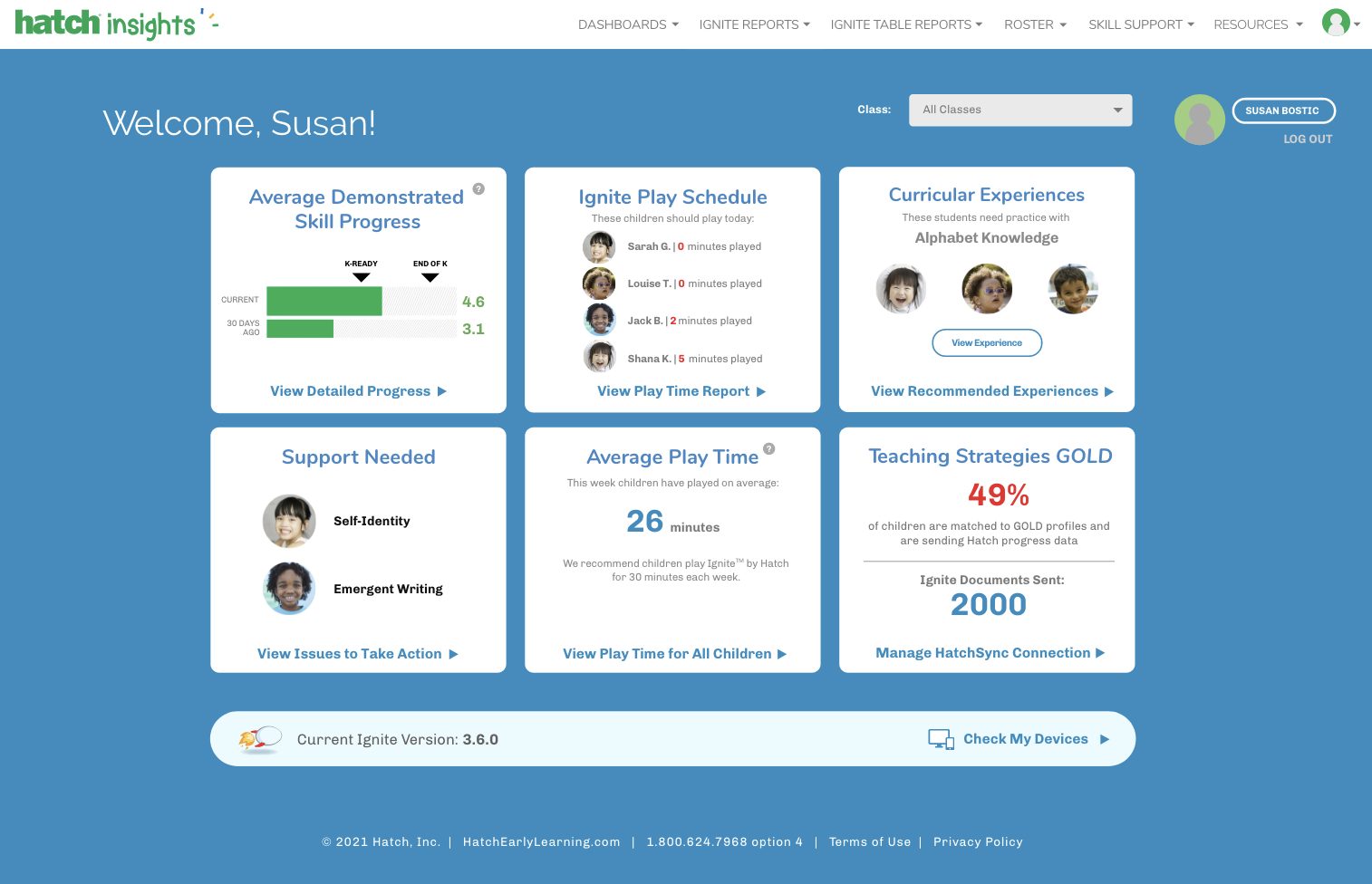 [Teachers] Matching Children to GOLD® – Hatch Support