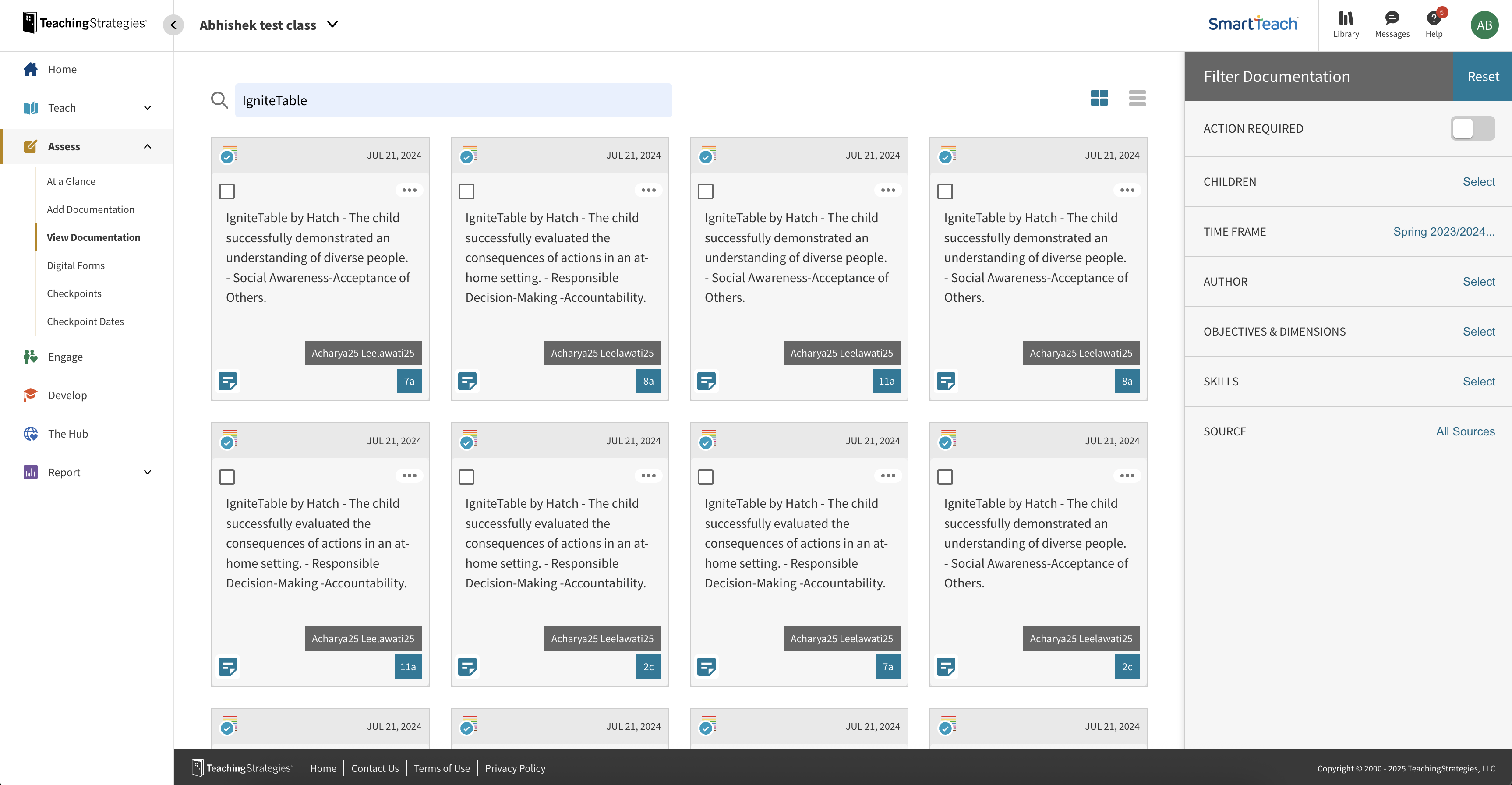 Viewing HatchSync™ Documentation in Teaching Strategies® – Hatch Support