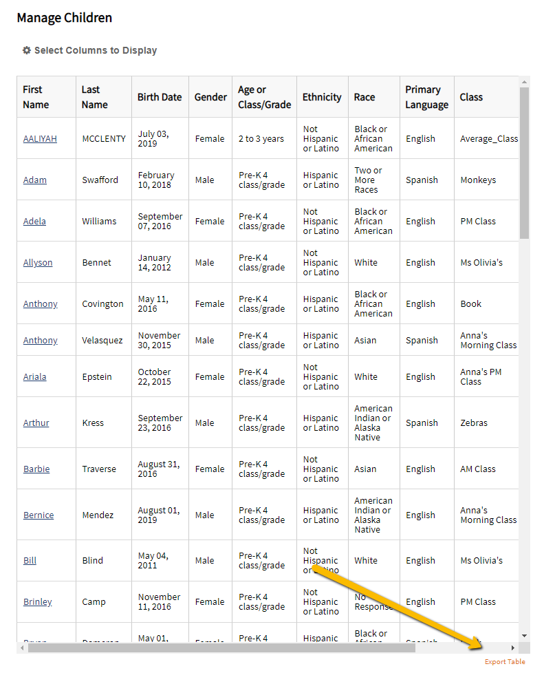 [Org Admins] Exporting Child Data From Teaching Strategies® for Import ...